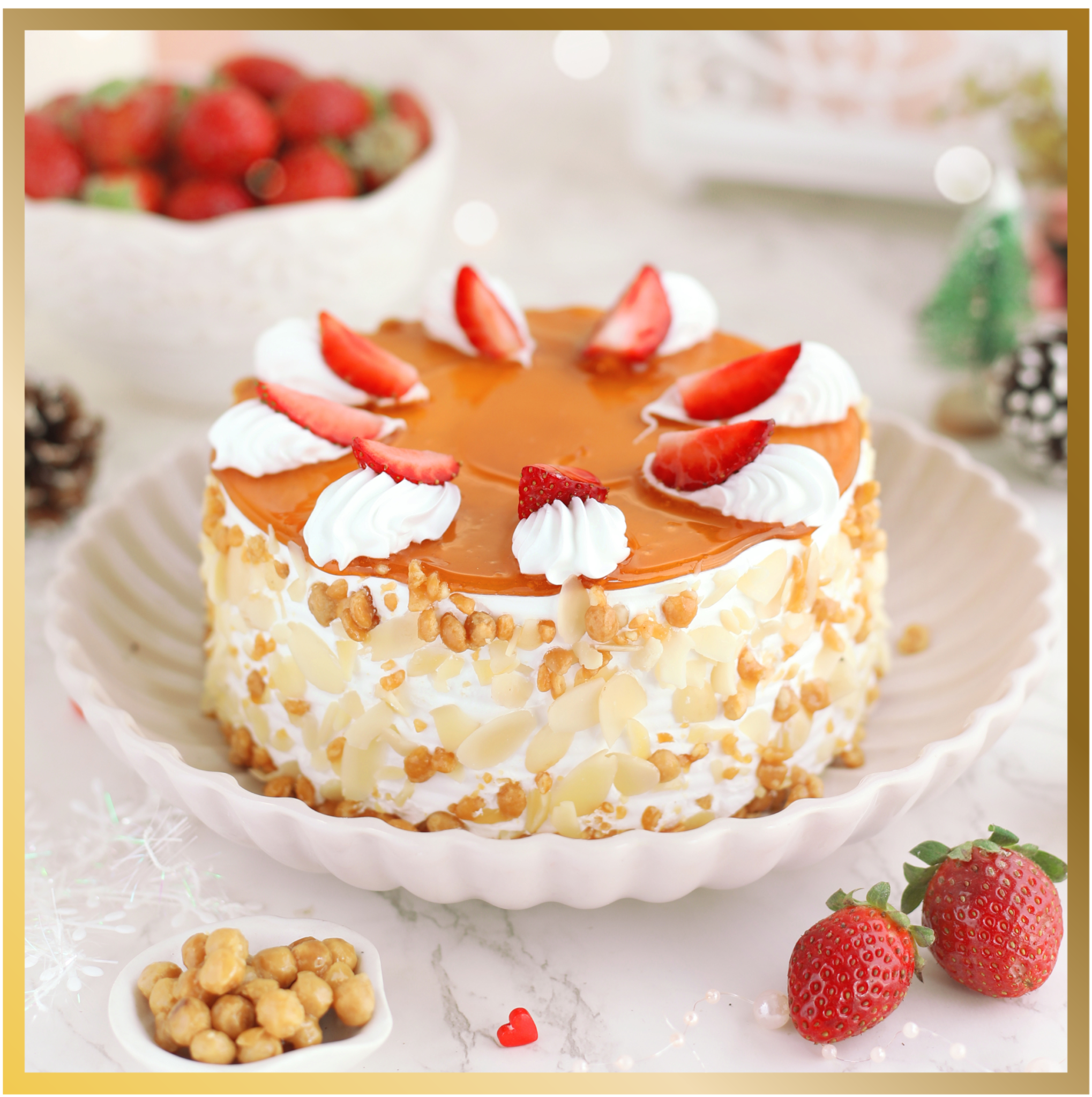 STRAWBERRY NOUGAT CAKE – Bonnies Bakery